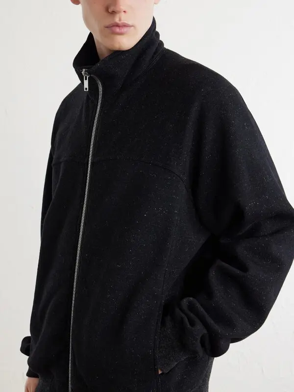 Rick Owens Wool And Cotton-blend Zip-up Sweater
