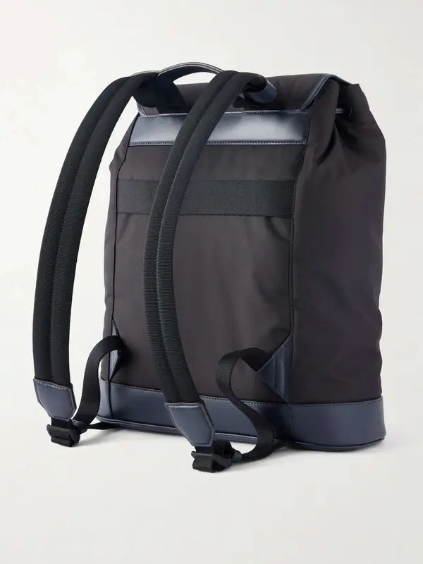 Montblanc Panorama Leather-trimmed Shell Backpack
