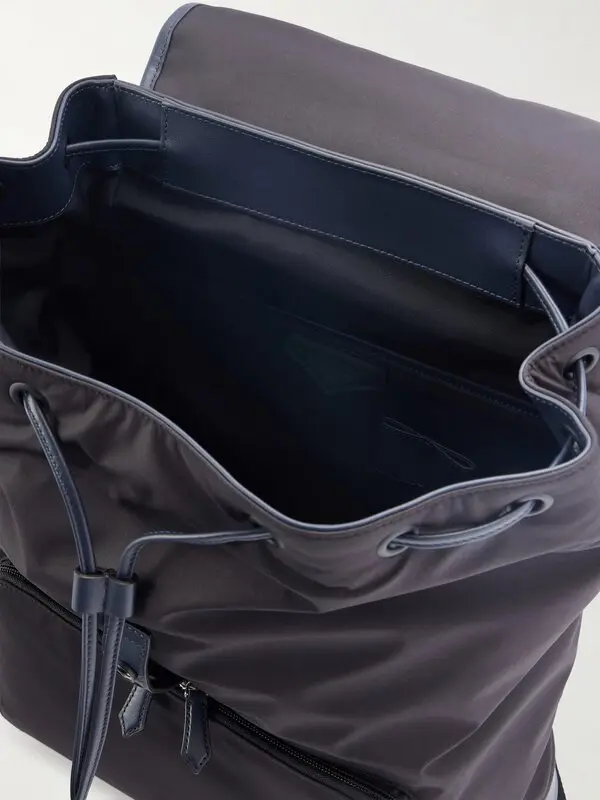 Montblanc Panorama Leather-trimmed Shell Backpack