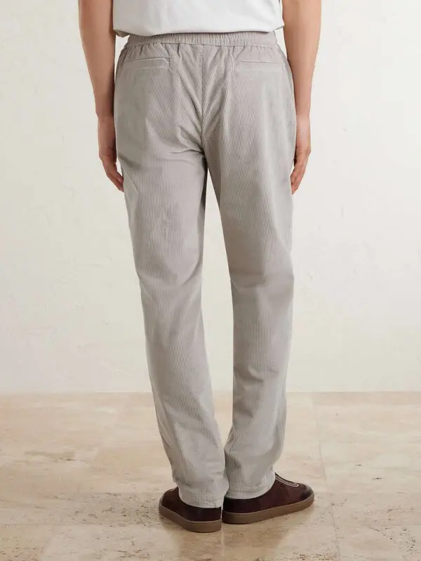 Sease Mindset Slim-fit Cotton-blend Corduroy Drawstring Trousers
