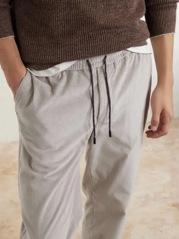 Sease Mindset Slim-fit Cotton-blend Corduroy Drawstring Trousers