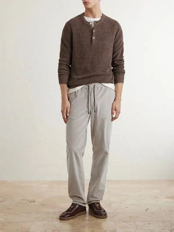 Sease Slim-fit Cotton-blend Corduroy Drawstring Trousers