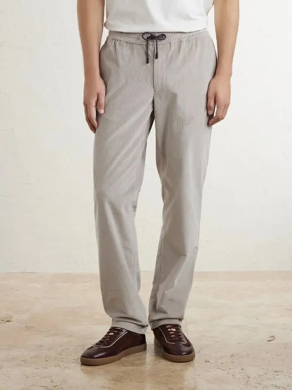 Sease Slim-fit Cotton-blend Corduroy Drawstring Trousers