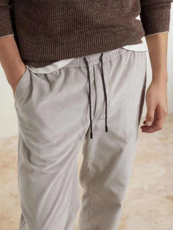 Sease Slim-fit Cotton-blend Corduroy Drawstring Trousers