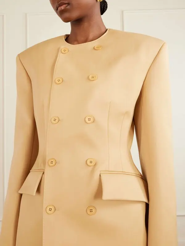Wardrobe.NYC Rhw Double-breasted Twill Mini Dress
