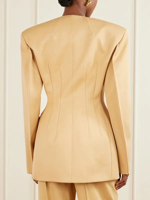 Wardrobe.NYC Double-breasted Twill Mini Dress