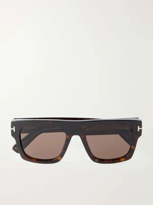 TOM FORD Square-frame Acetate Sunglasses - Tortoiseshell