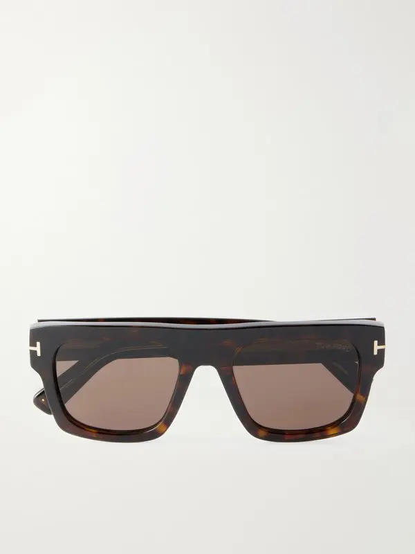 TOM FORD Square-frame Acetate Sunglasses - Tortoiseshell