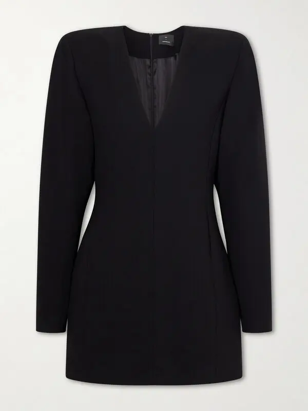 Wardrobe.NYC Woven Mini Dress - Black