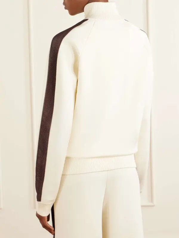 WALES BONNER Tide Logo-embroidered Knitted Jacket