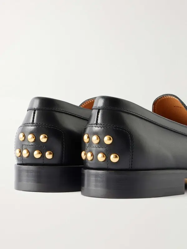 TOD'S Logo-debossed Studded Leather Loafers