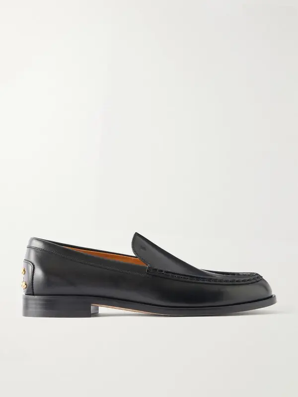 TOD'S Logo-debossed Studded Leather Loafers