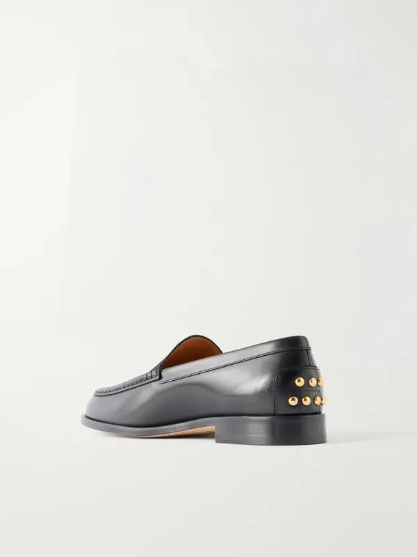 TOD'S Logo-debossed Studded Leather Loafers