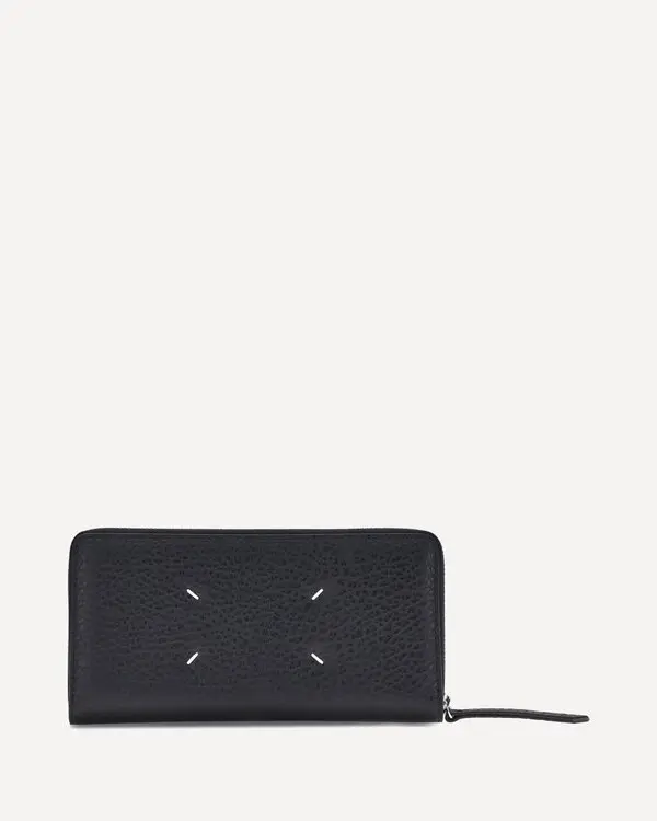 MAISON MARGIELA Four Stitches Wallet With Three-sided Zip - Black