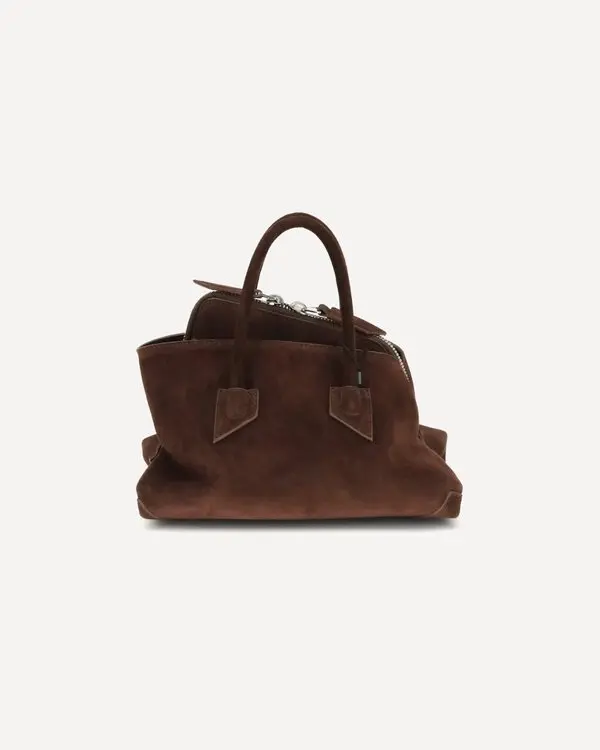 Attico La Passeggiata Mini Suede Handbag - Brown