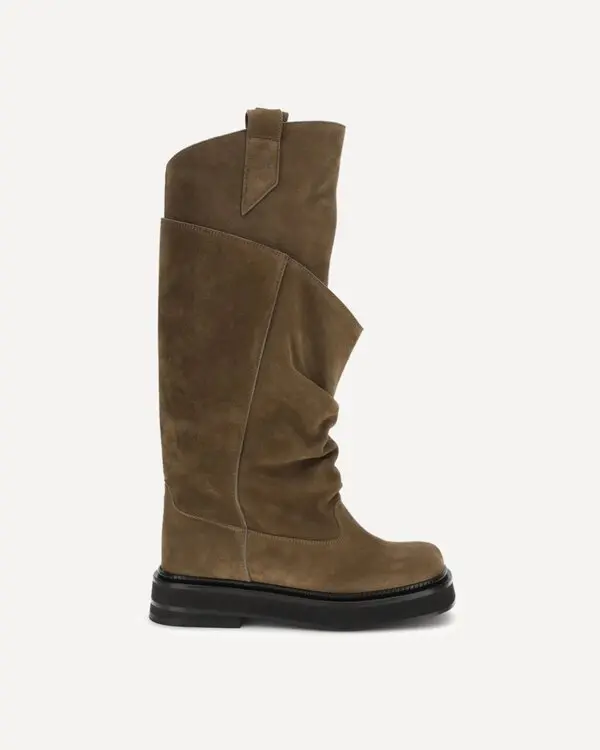 Attico La Passeggiata Suede Boots - Brown
