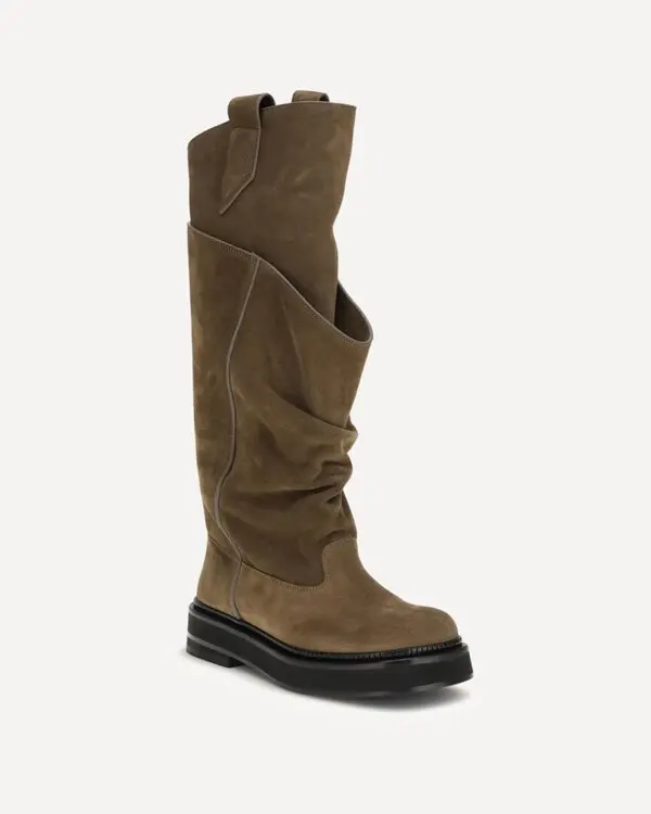 Attico La Passeggiata Suede Boots - Brown