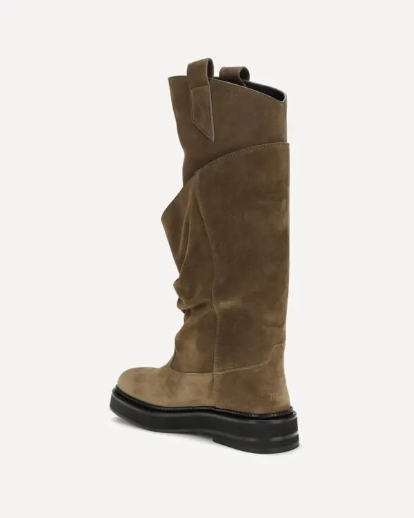Attico La Passeggiata Suede Boots - Brown