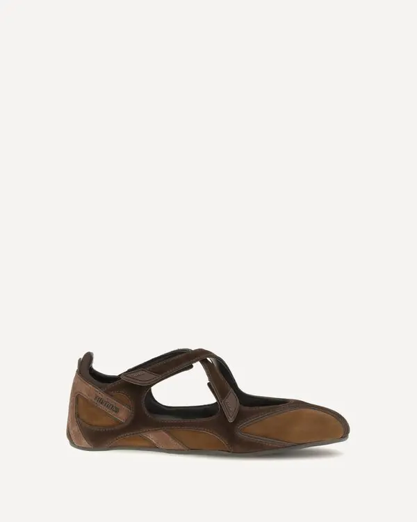 Attico Nomad Ballerinas - Brown