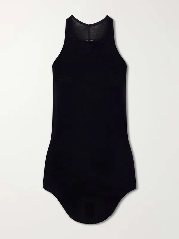 Rick Owens Ribbed Cotton-jersey Tank - Black