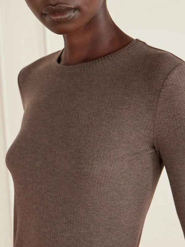 Max Mara Salmone Ribbed Jersey T-shirt