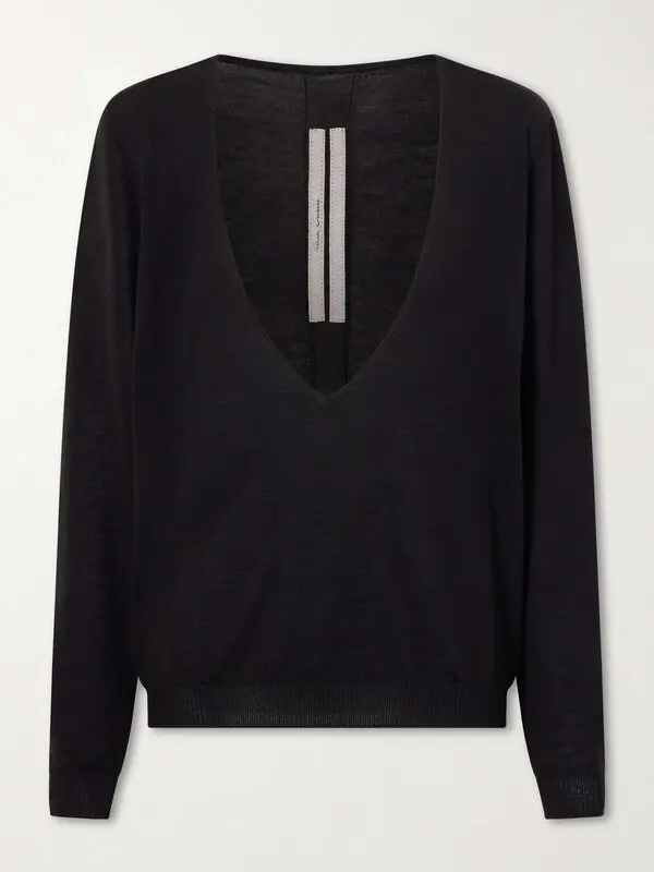 Rick Owens Wool Sweater - Black