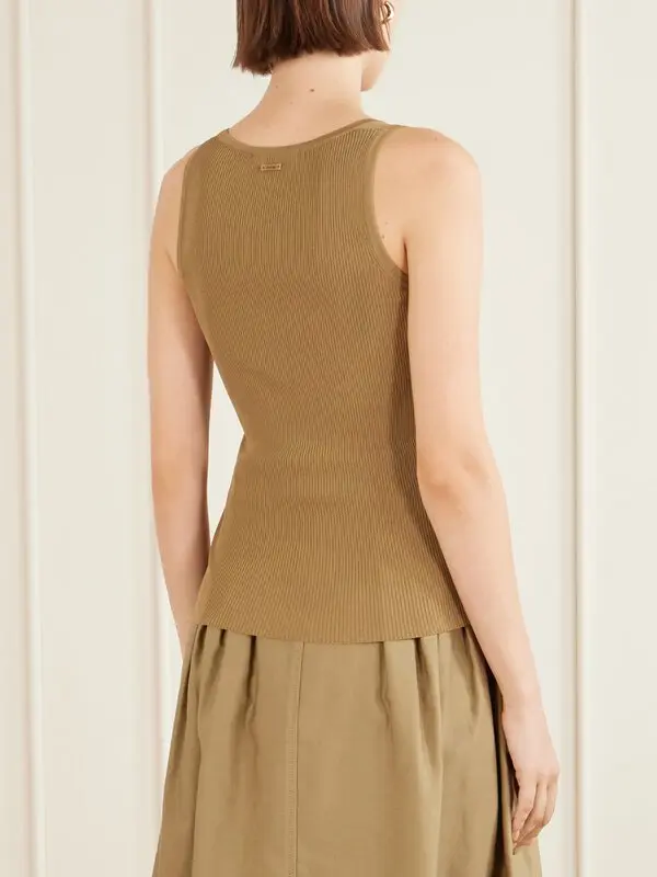 Max Mara Ribbed Woven Tank