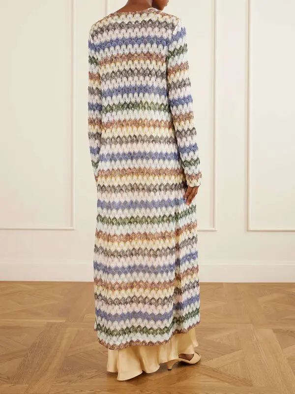 Missoni Striped Crochet-knit Cardigan