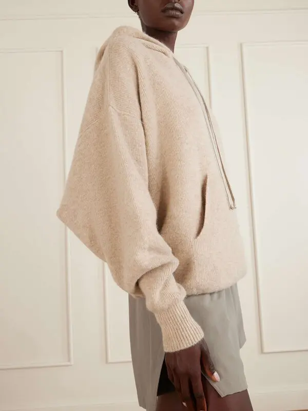 Rick Owens Hun Wool-blend Hoodie