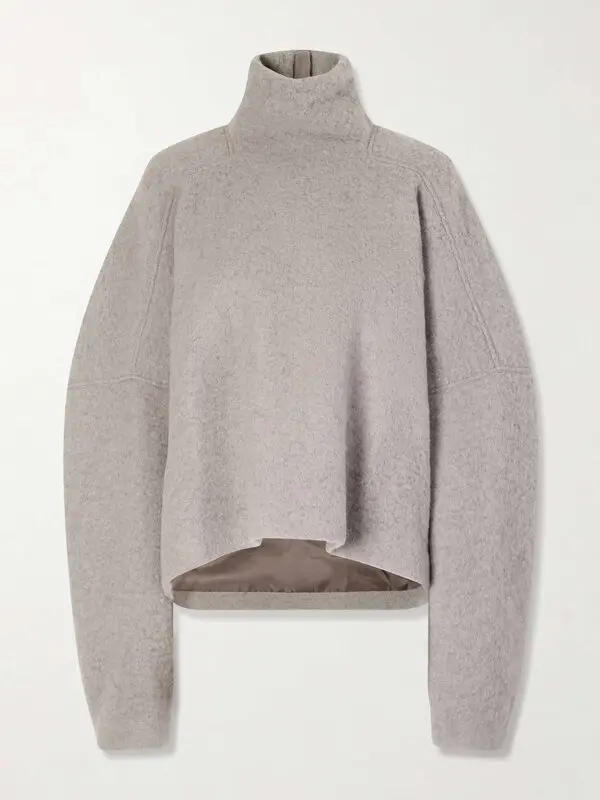 Rick Owens Jumbo Tabard Alpaca And Wool-blend Sweater - Gray
