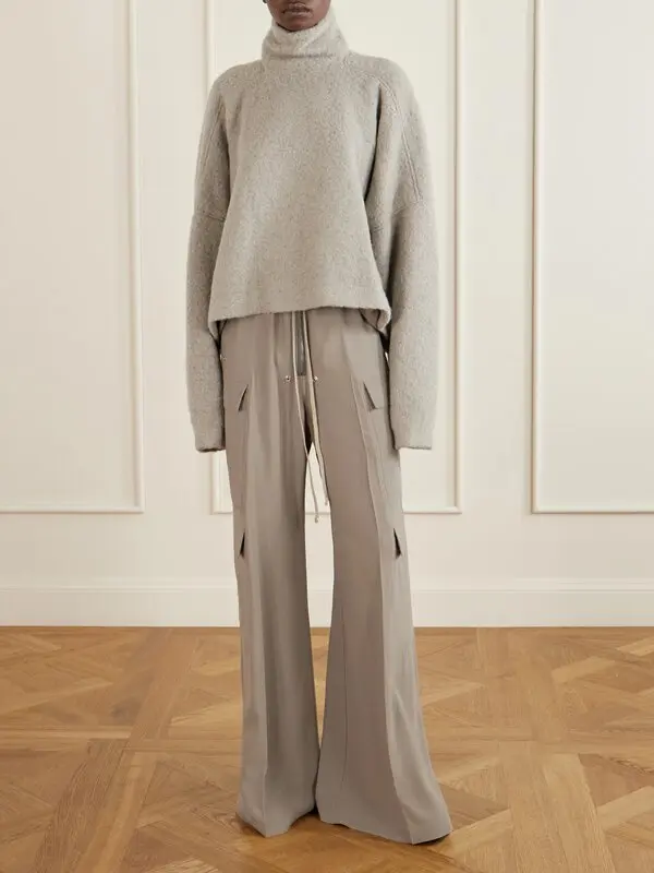 Rick Owens Jumbo Tabard Alpaca And Wool-blend Sweater - Gray