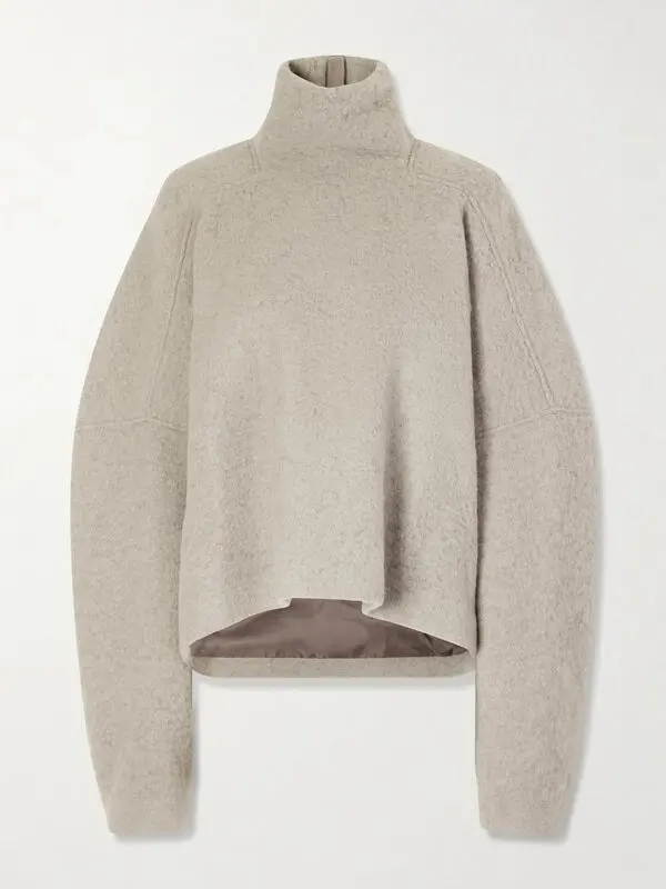 Rick Owens Jumbo Tabard Alpaca And Wool-blend Sweater - Gray