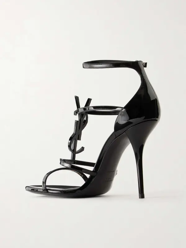 Saint Laurent Cassandra 100 Logo-embellished Leather Pumps