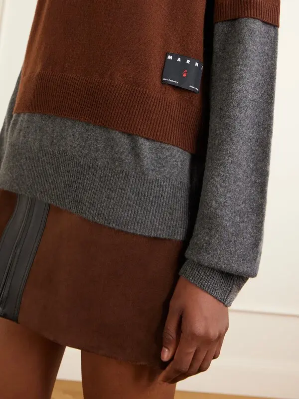 Marni Logo-appliquéd Cashmere Cardigan