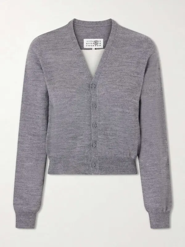 MAISON MARGIELA Wool-blend Cardigan - Gray