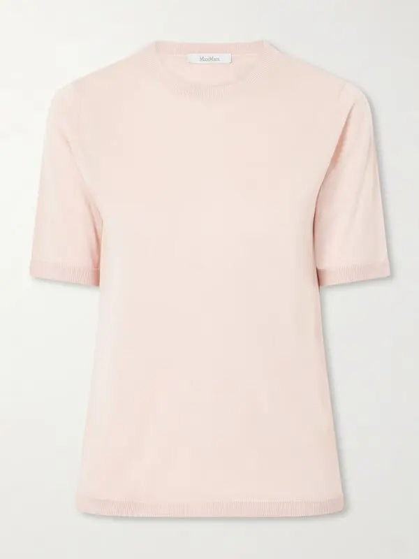Max Mara Maceti Cashmere And Silk-blend Sweater - Blush