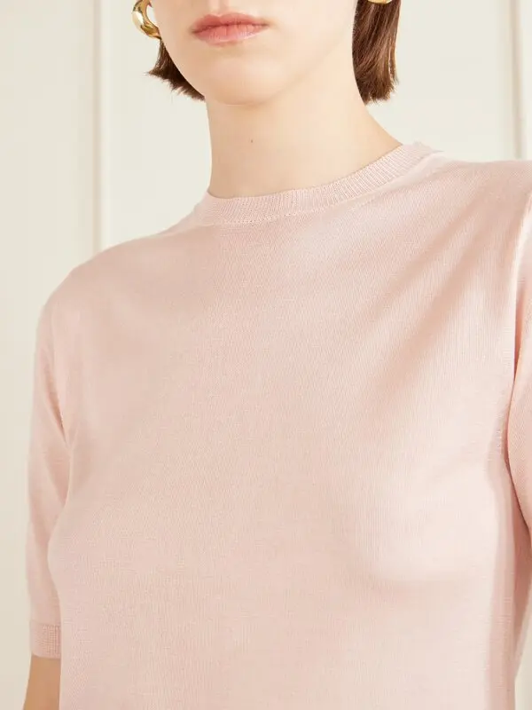 Max Mara Maceti Cashmere And Silk-blend Sweater