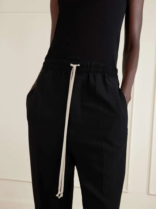 Rick Owens Astaires Cady Tapered Drawstring Pants