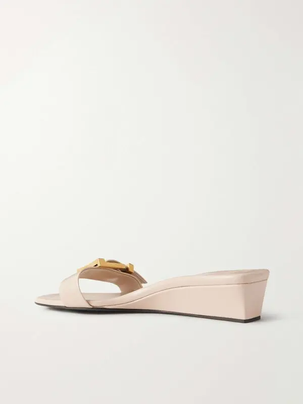 Khaite Manhattan Buckled Leather Sandals