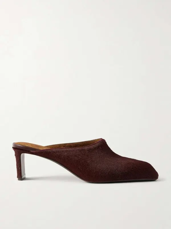 Khaite Colt Calf Hair Mules - Brown