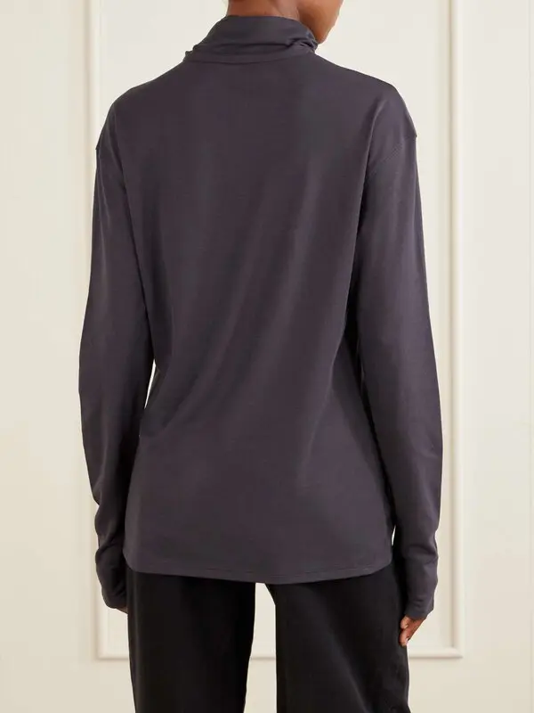 LEMAIRE Tie-detailed Cotton-jersey Blouse