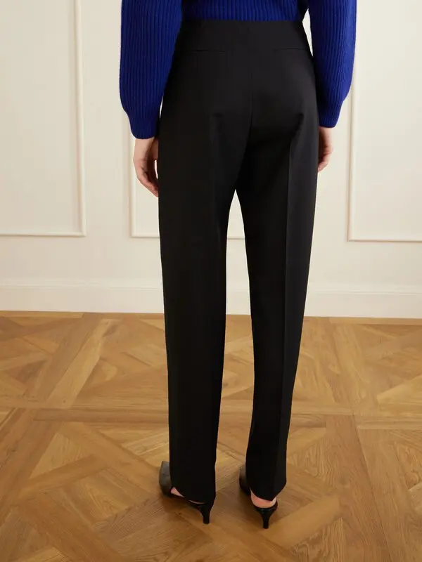 JIL SANDER Pleated Wool Straight-leg Trousers