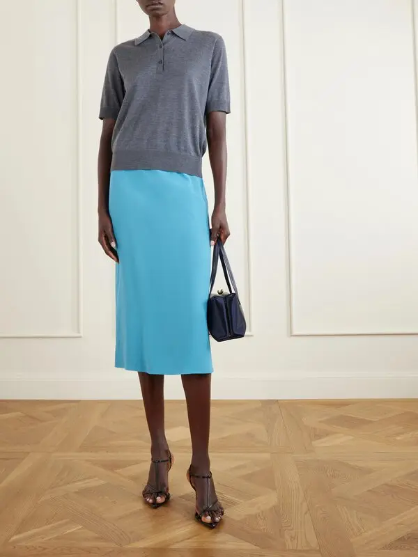 JIL SANDER Crepe Midi Skirt