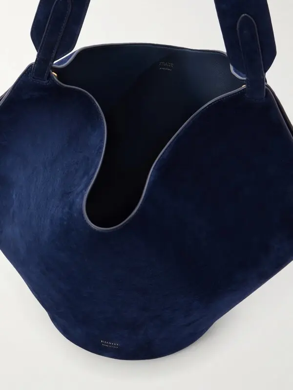 Khaite Lotus Suede Shoulder Bag - Blue