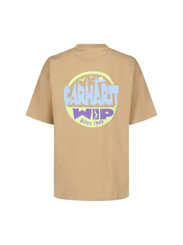 Carhartt Work In Progress T-shirt "luggae Label - Beige