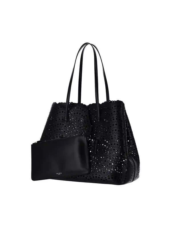 Alaïa Mina 37" Tote Bag - Black