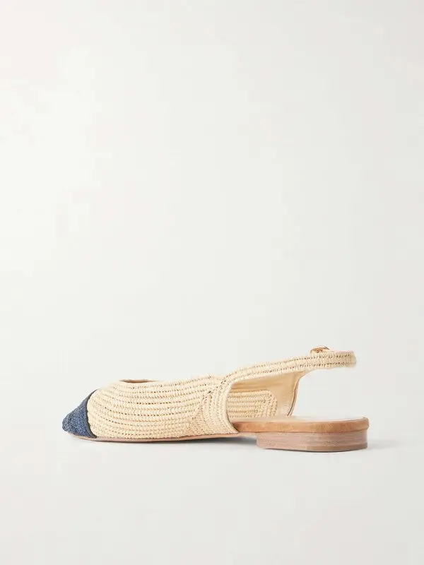 Gabriela Hearst Strength Crocheted-raffia Ballet Flats