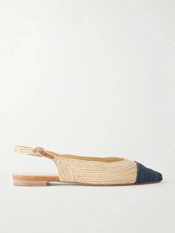 Gabriela Hearst Strength Crocheted Raffia Ballet Flats - Neutrals
