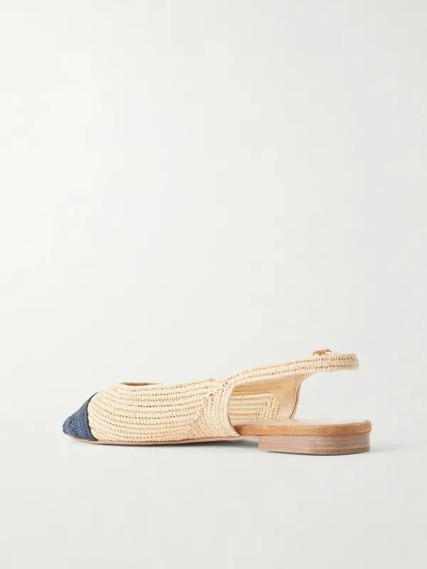 Gabriela Hearst Strength Crocheted-raffia Ballet Flats - Neutrals
