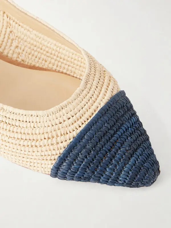 Gabriela Hearst Strength Crocheted-raffia Ballet Flats - Neutrals